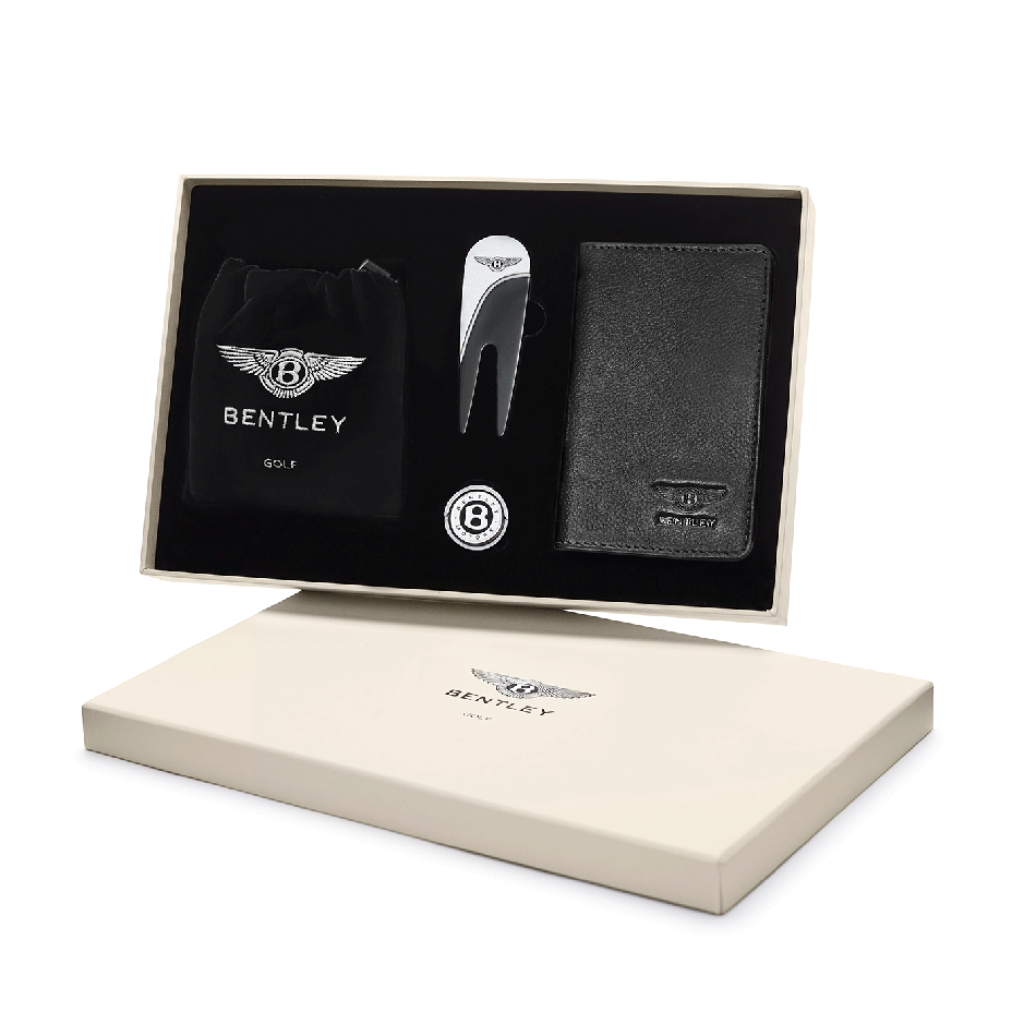 Bentley Golf Gift Set A (Scorecard Holder, Pitchfork, Cap Clip, Bag of ...