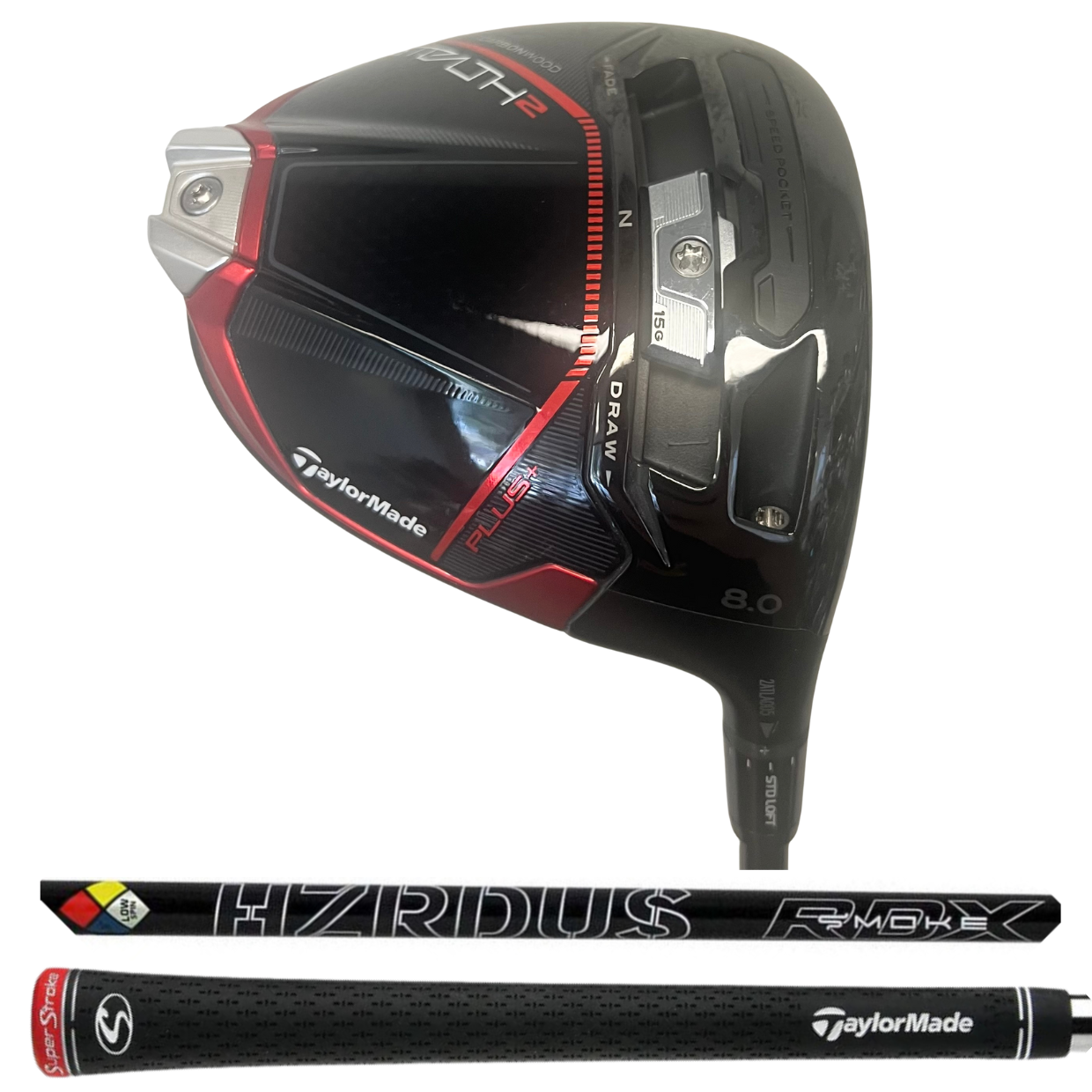 TaylorMade Stealth 2 Plus Driver 8* with Proj X HZRDUS Smoke Black RDX ...
