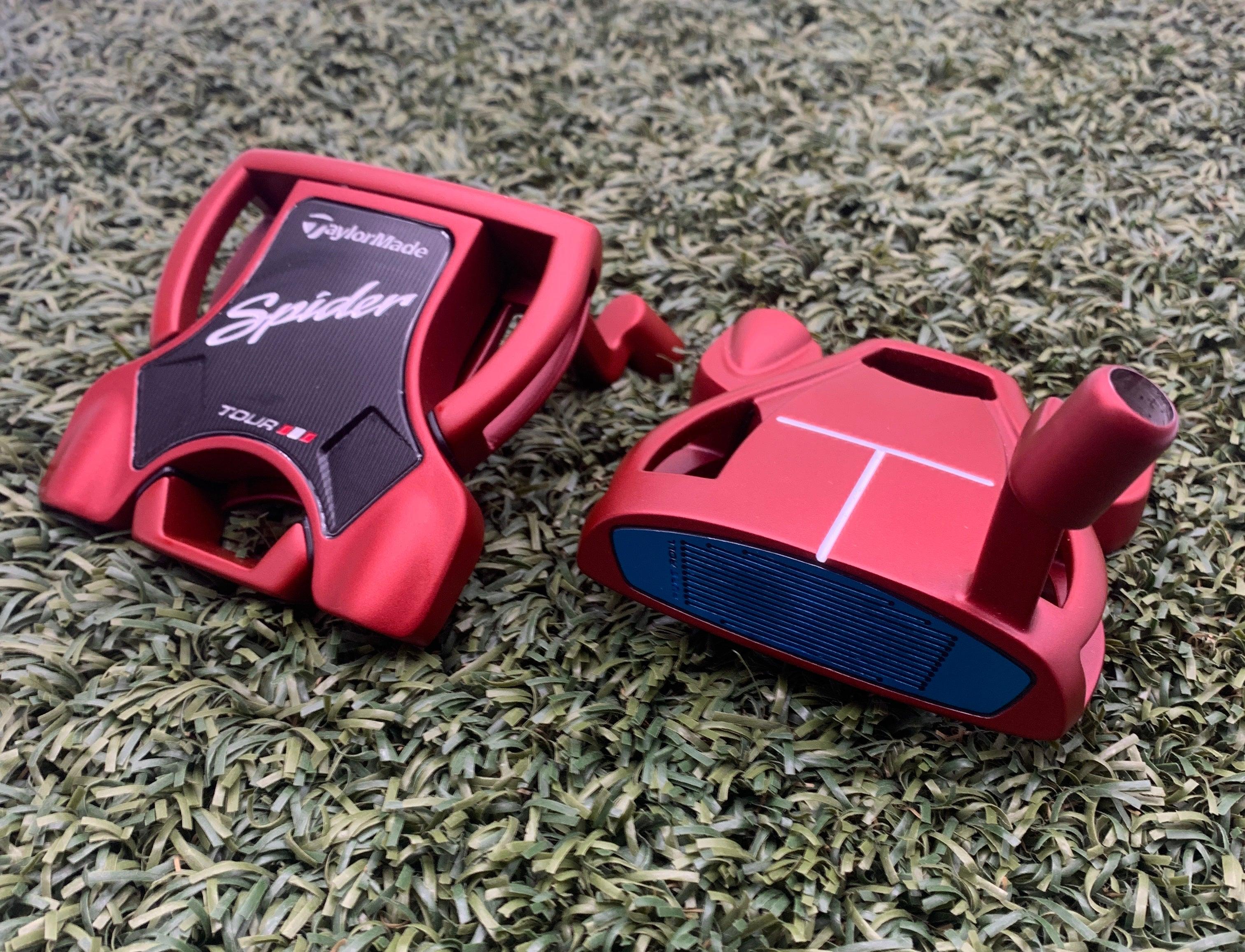 TaylorMade Tour Issue Spider Tour Red Putter, T-Sightline, Blue Face ...