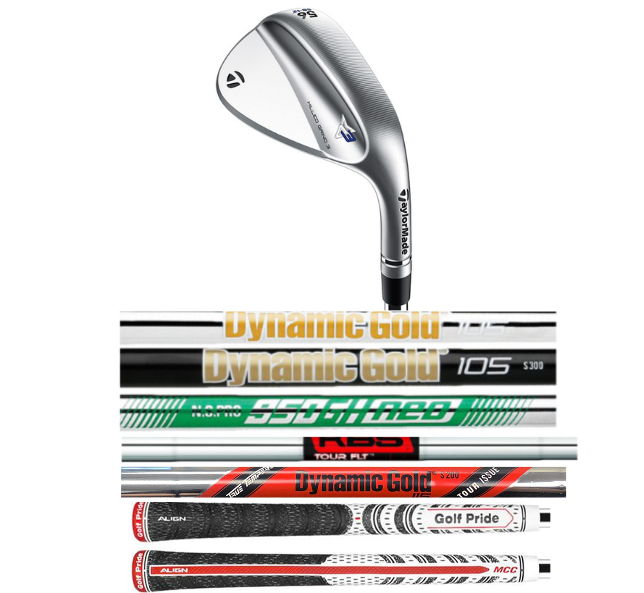 Build a Custom TaylorMade Milled Grind 3 RAW 54* High Bounce Wedge ...