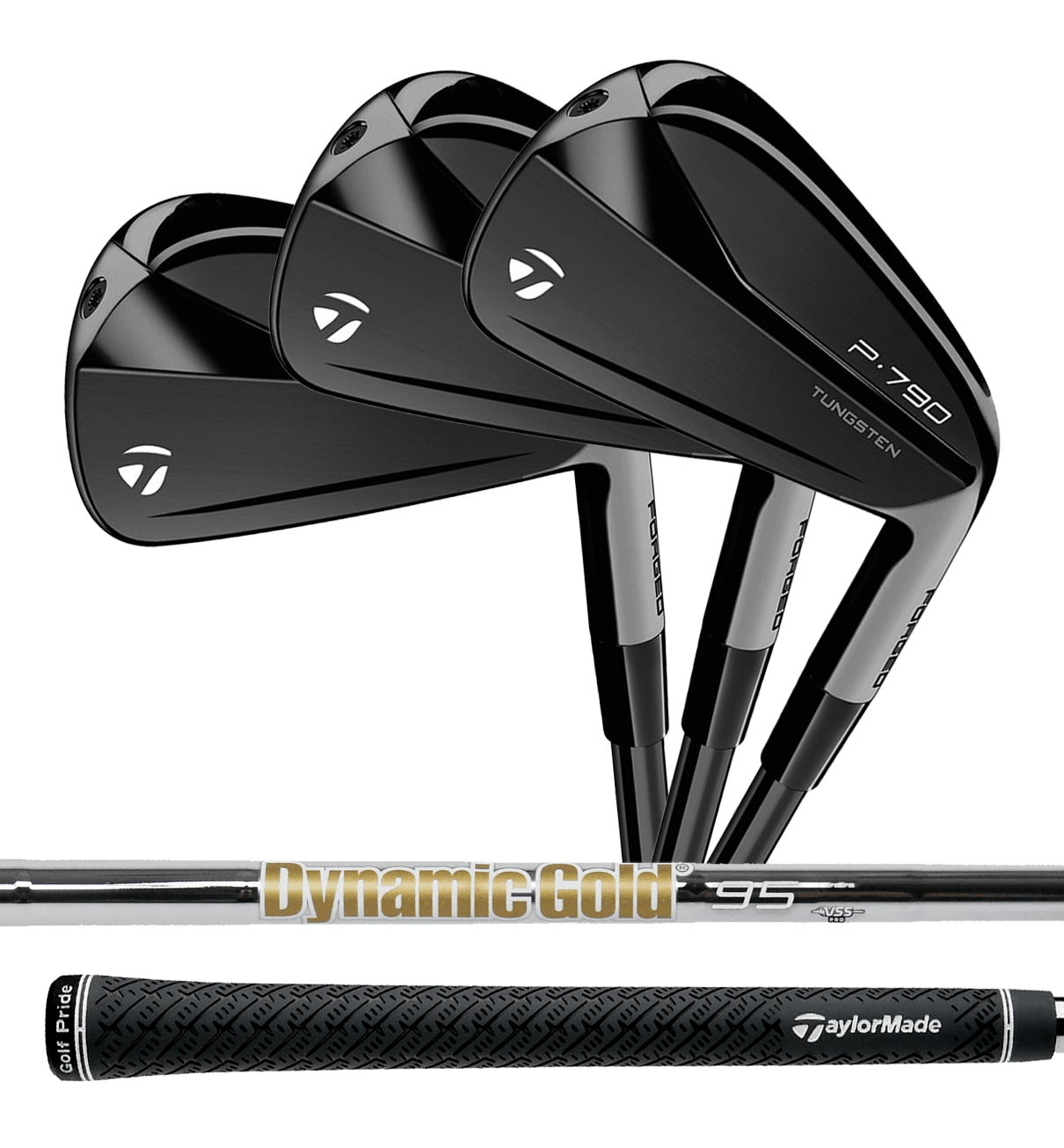 TaylorMade P790 Phantom Black Iron Set, 4-Pw, Dynamic Gold Vss 95 Regu ...