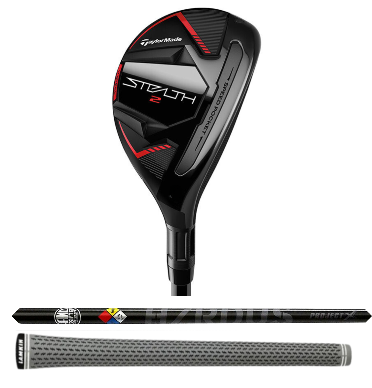 TaylorMade Stealth 2 #4 Hybrid, HZRDUS Black Hand Crafted 5.5 85g Shaf ...